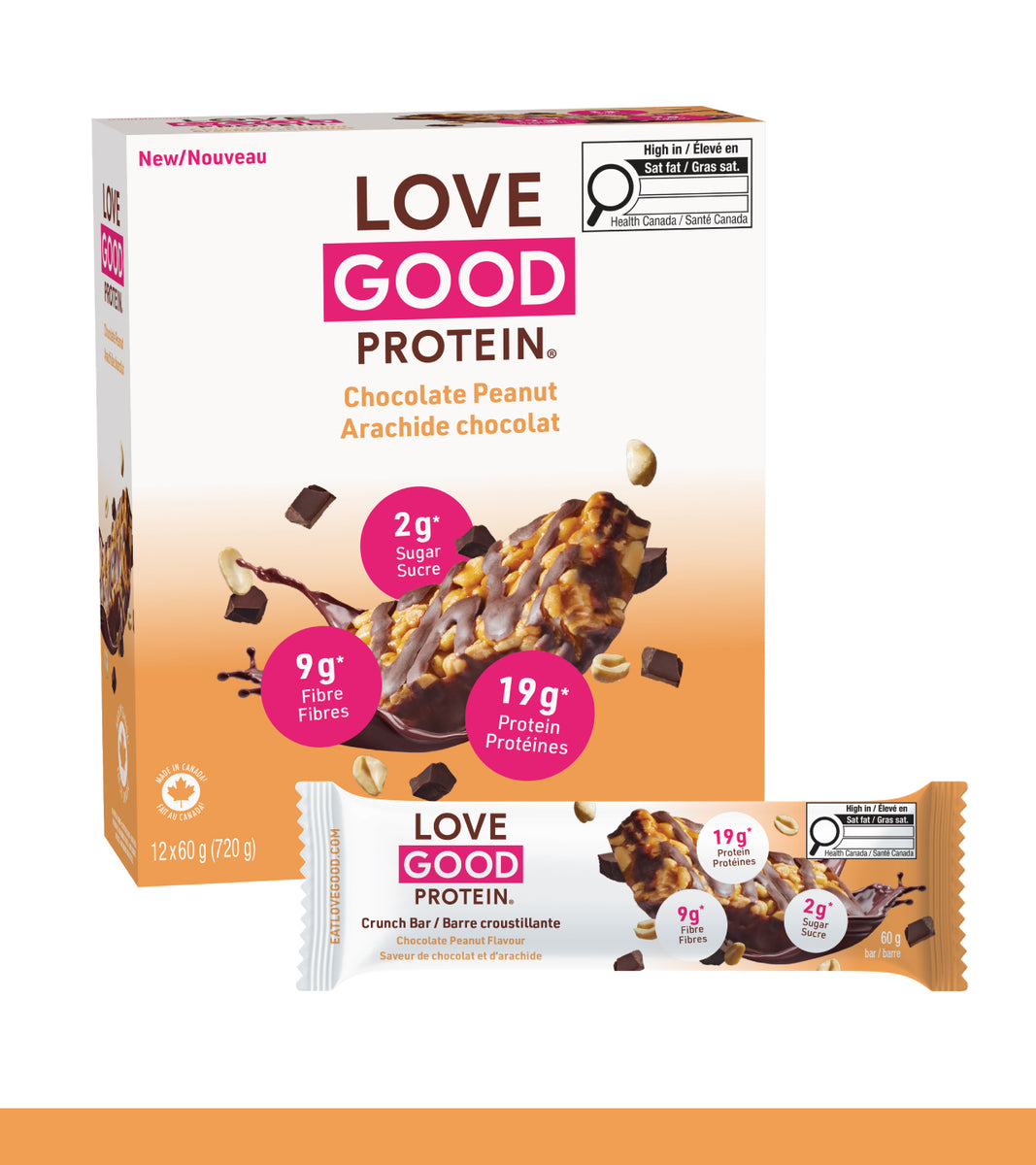 Crunch Chocolatey Peanut Low Sugar High Protein Bars | Love Good Fats